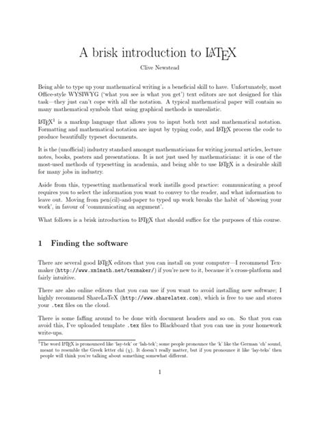 Latex Handout Pdf Theorem Te X