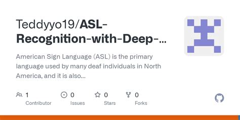 GitHub Teddyyo ASL Recognition With Deep Learning American Sign Language ASL Is The
