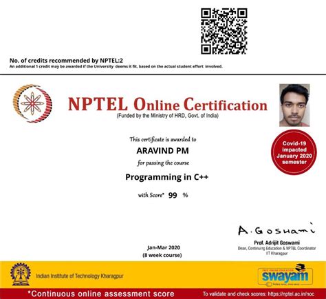 aravind p m on linkedin c nptel
