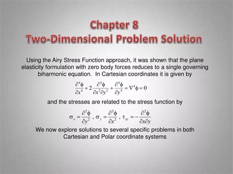 PPT Chapter Two Dimensional Problem Solution PowerPoint