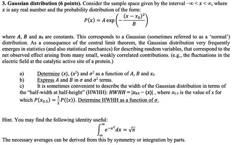 Solved Gaussian Distribution Points Consider The Chegg