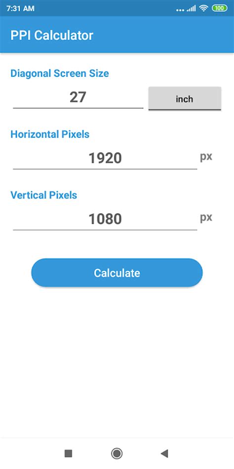 PPI Calc DPI Calculator APK For Android Download