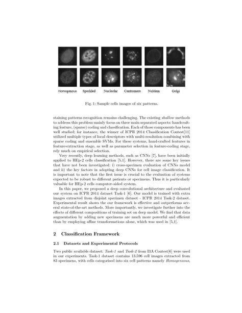 Deep Cnns For Hep 2 Cells Classification A Cross Specimen Analysis Deepai