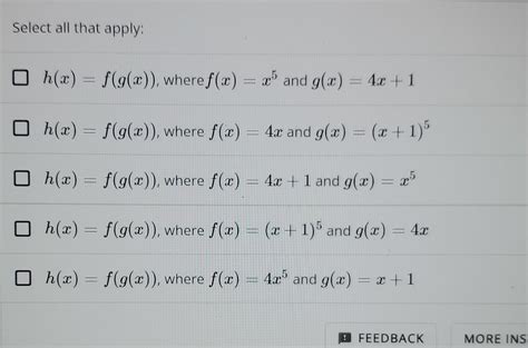 solved given the function h x below select the answer