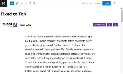 Slider Revolution Manual Fix Modules On Top Of Page