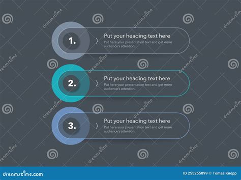 Modern Diagram With Three Steps With Numbers Stock Vector Illustration Of Graphic Flag