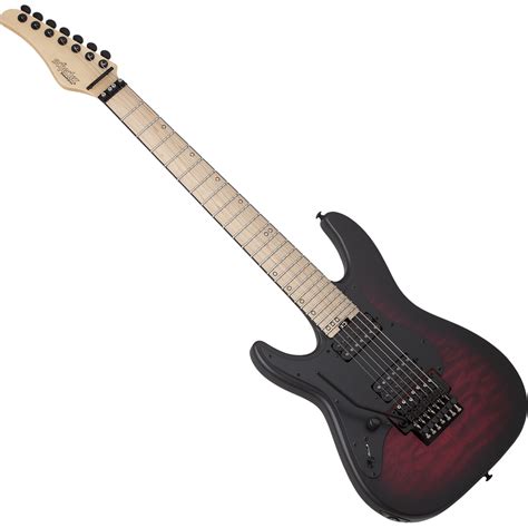 schecter 2138 shc miles dimitri baker 7 fr crimson red burst satin 7