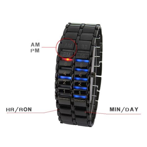 Mens Binary Led Digital Quartz Wrist Watch Fa Grandado