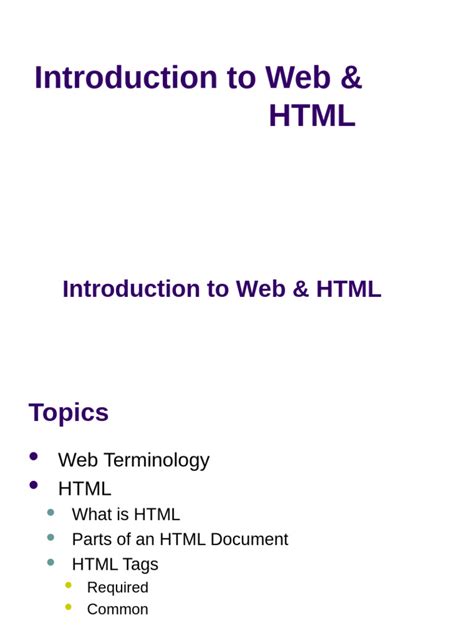 L06 Intro To Web Html Pdf