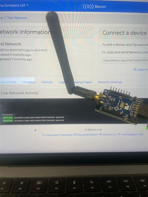 inplay nanobeacon in100 blecon bluetooth network