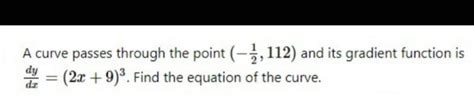 solved a curve passes through the point 1 112 and its