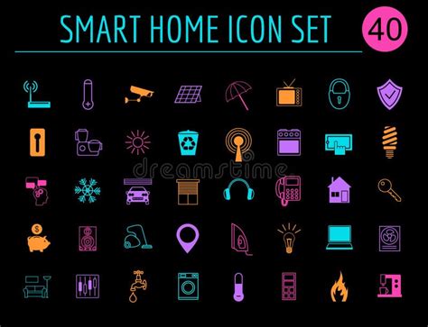 Smart House Concept Icon Set Stock Vector Illustration Of Elements Icon 78301570