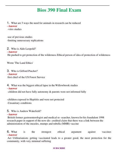 Bios 390 Final Exam Latest 2024 2025 Questions And Answers With Rationales Bios 390 F
