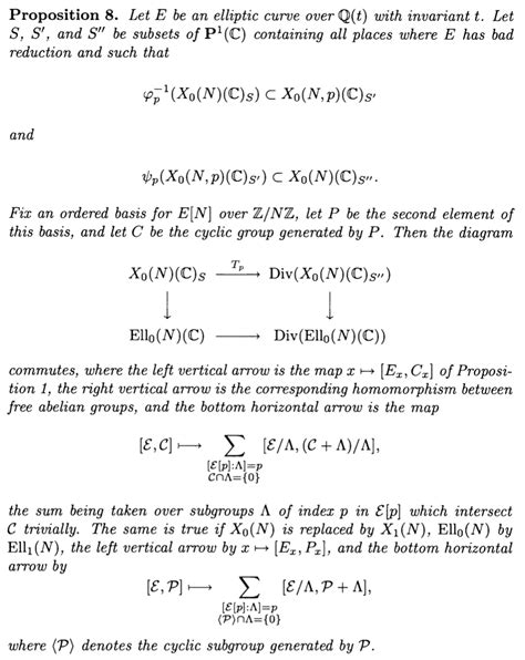 Number Theory Question About Hecke Correspondence Operator On Modular Curve Mathematics