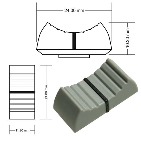 Fader Knob Touch Sensitive Slider Ribbed Mixer Potentiometer Cap Uni