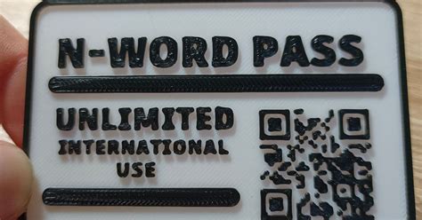 N Word Pass Von Matyáš Vejvoda Kostenloses Stl Modell Herunterladen