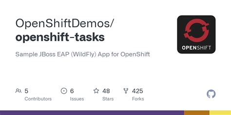 GitHub OpenShiftDemos Openshift Tasks Sample JBoss EAP WildFly App For OpenShift