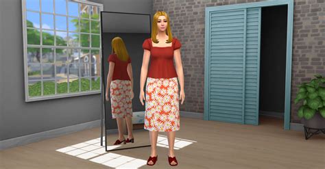 Emily In Her Red Shirt And Flower Skirt By Longdressobsessed On Deviantart