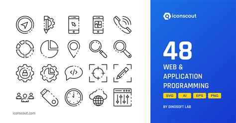 Web And Application Programming Icon Pack 48 Free Download Design And Development Icons Iconscout