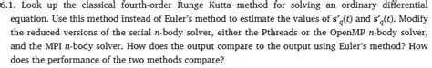 solved 5 1 look up the classical fourth order runge kutta
