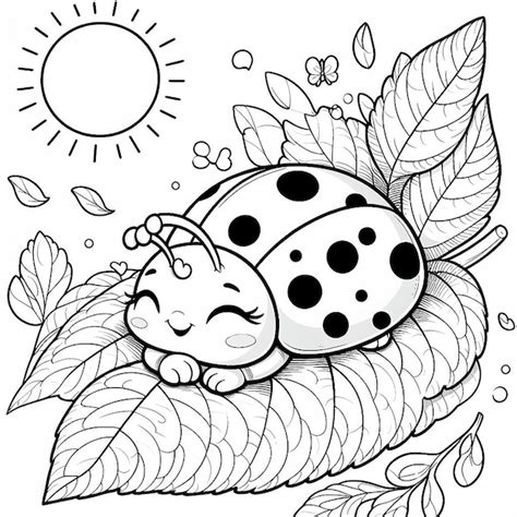 Cute Ladybug Coloring Pages