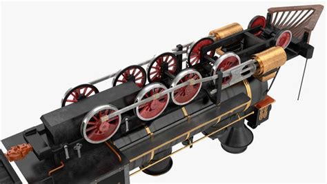 빈티지 증기 기관차와 마차 3d 모델 Turbosquid 2148462