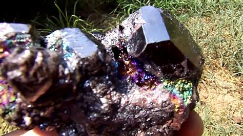 High End Huge Rutile Crystals In Matrix With Iridescent Hematite Graves Mtn Youtube
