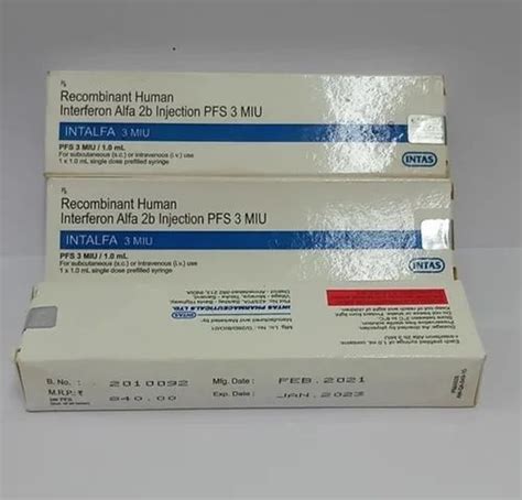 Recombinant Human Interferon Alfa 2b Injection 3 Miu 1 0 Ml Worldwide At Rs 650 Vial In Nagpur