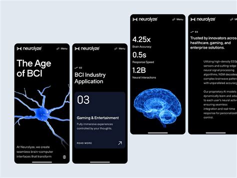 neurolyze bci brain computer interface landing page uiux by