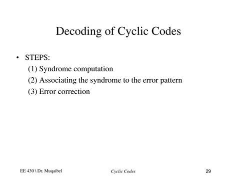 ppt cyclic codes powerpoint presentation free download id 842764