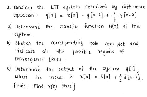 Solved N Consider The LII System Described By Chegg Com