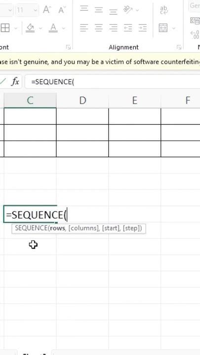 Sequence Formula In Excel Short Excel Advanceexcel Youtube