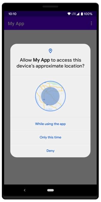 chrome for android to get allow this time one time permission