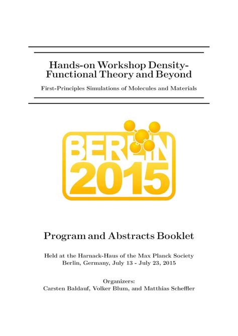 Pdf Hands Onworkshopdensity Functionaltheoryandbeyond · Tutorial 3
