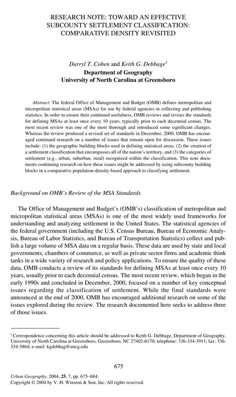 Pdf Research Note Toward An Effective Subcounty Settlement Classification Comparative