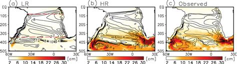 Standard Deviation Of Sea Surface Height Ssh And Mean Surface