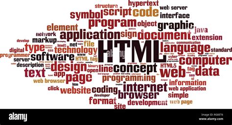 HTML Word Cloud Concept Vector Illustration Stock Vector Image Art Alamy