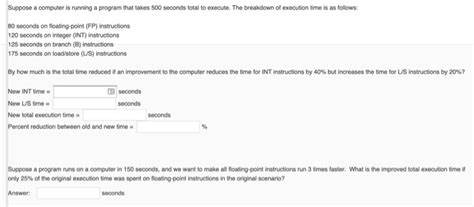 Solved Suppose A Computer Is Running A Program That Takes