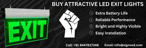 LED Exit Sign Manufacturer Company In India Signage Board