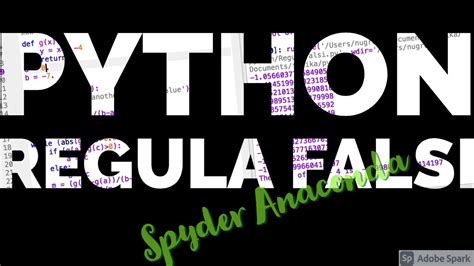 regula falsi method in python [v1] youtube