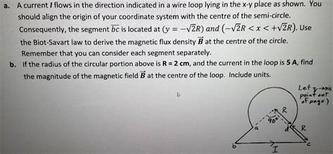 Solved A A Current I Flows In The Direction Indicated In A Chegg Com