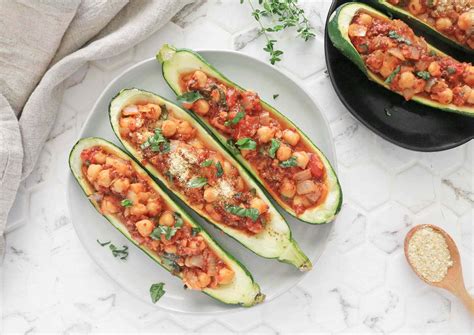 Vegan Stuffed Zucchini Boats Clean Green Simple