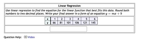 Solved Linear Regression Use Linear Regression To Find The