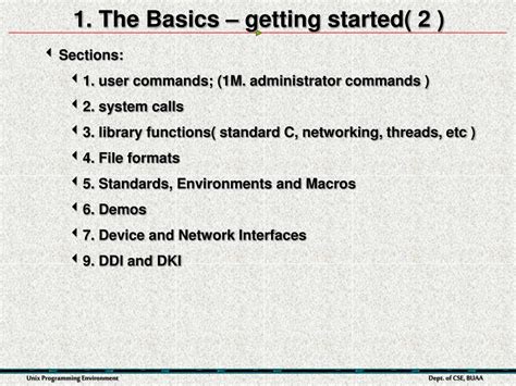 Ppt Unix Programming Environment Part 3 1 Basic Commands And An Introduction To B Shell