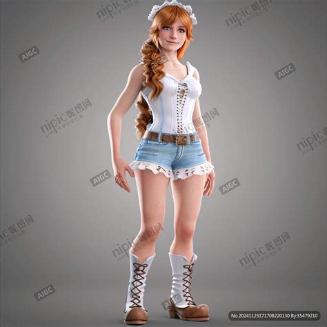Ai创作图写实卡通人物 3d女娃 写实少女 3d美女 卡通写实人物 写实漫画人物 3d卡通女孩 3dmax模型人物模型 3dmax人物 Cg
