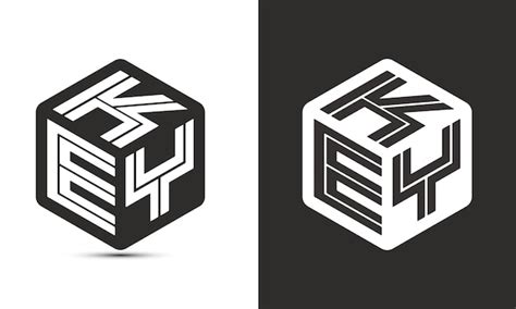 Premium Vector Key Letter Logo Design With Illustrator Cube Logo Vector Logo Modern Alphabet