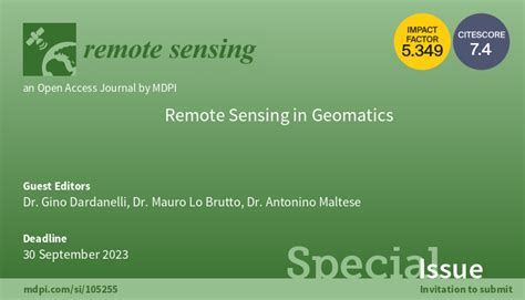 pdf special issue remote sensing in geomatics