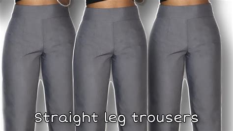 How To Make A Quick And Simple Trouser Straight Leg Trousers Tutorial Youtube