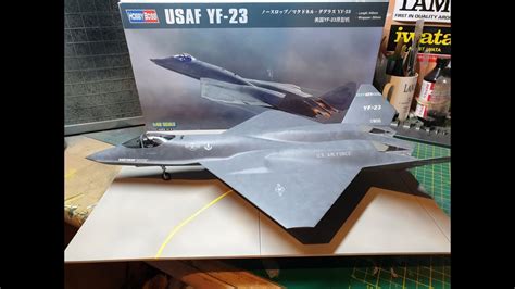 148 Hobbyboss Usaf Yf 23 Plastic Model Build Youtube