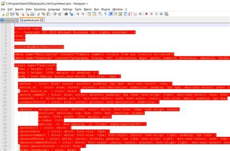 Pasting Java Code A Json File Into Notepad Pastes In As Highlighted Red With Yellow